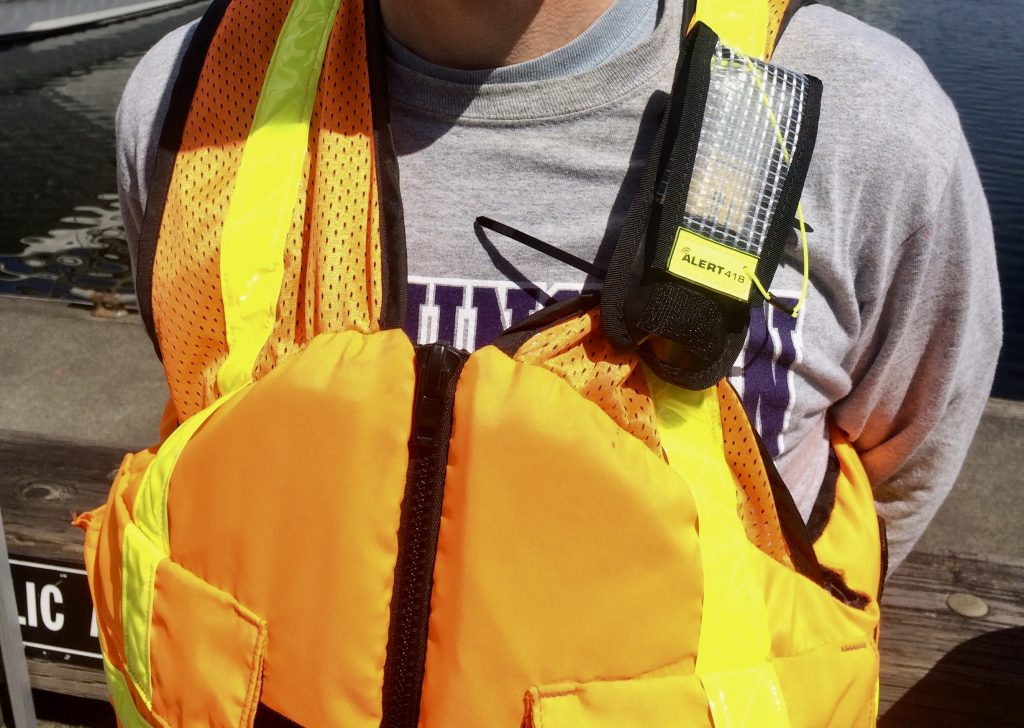 ALERT418® Overboard Transmitter with Spray Tight Pouch | Man Overboard ...